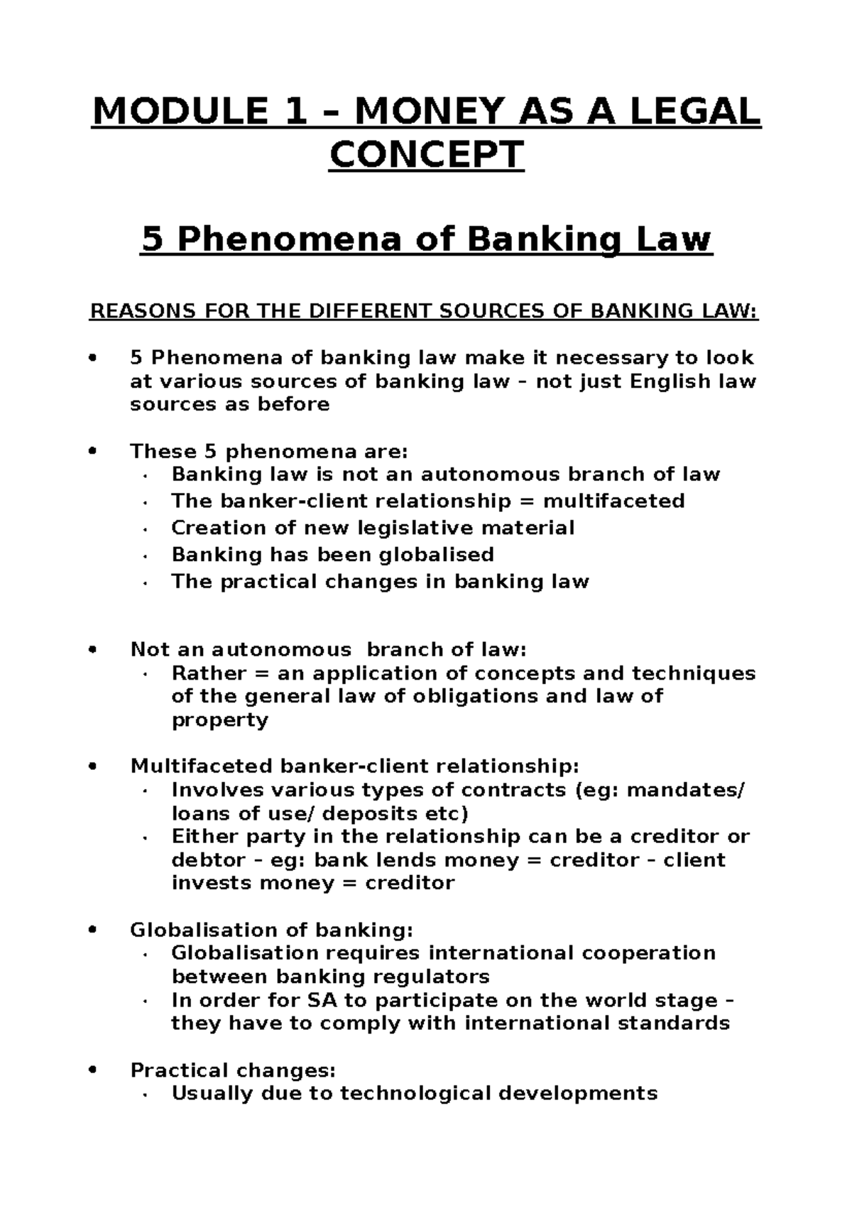 Module 1 introduction of banking law and negotiable instruments ...