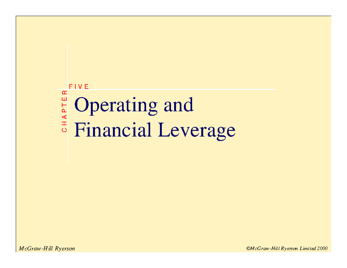 Chapter 5 - Financial management is strategic planning, organising ...