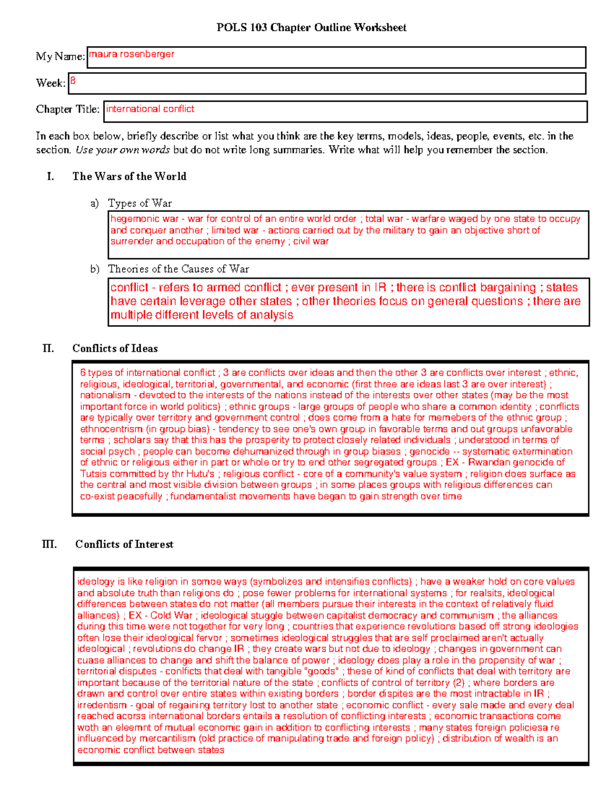 Chapter 5 Outline Worksheet - completed - POLS 103 Chapter Outline ...