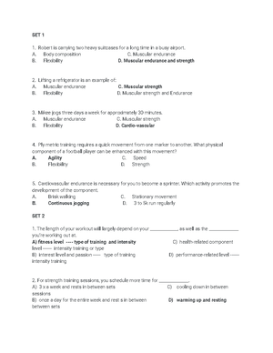 Pathfit exam reviewer - the entirety of the whole semester's learning ...