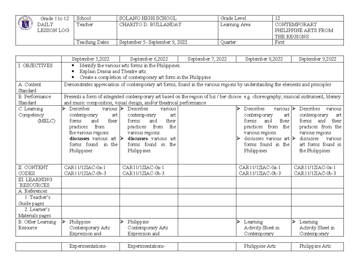 Cpar-dll-week-3-pr 060e0e9d7e49baf71bfb210e5a659b13 - Grade 1 to 12 ...