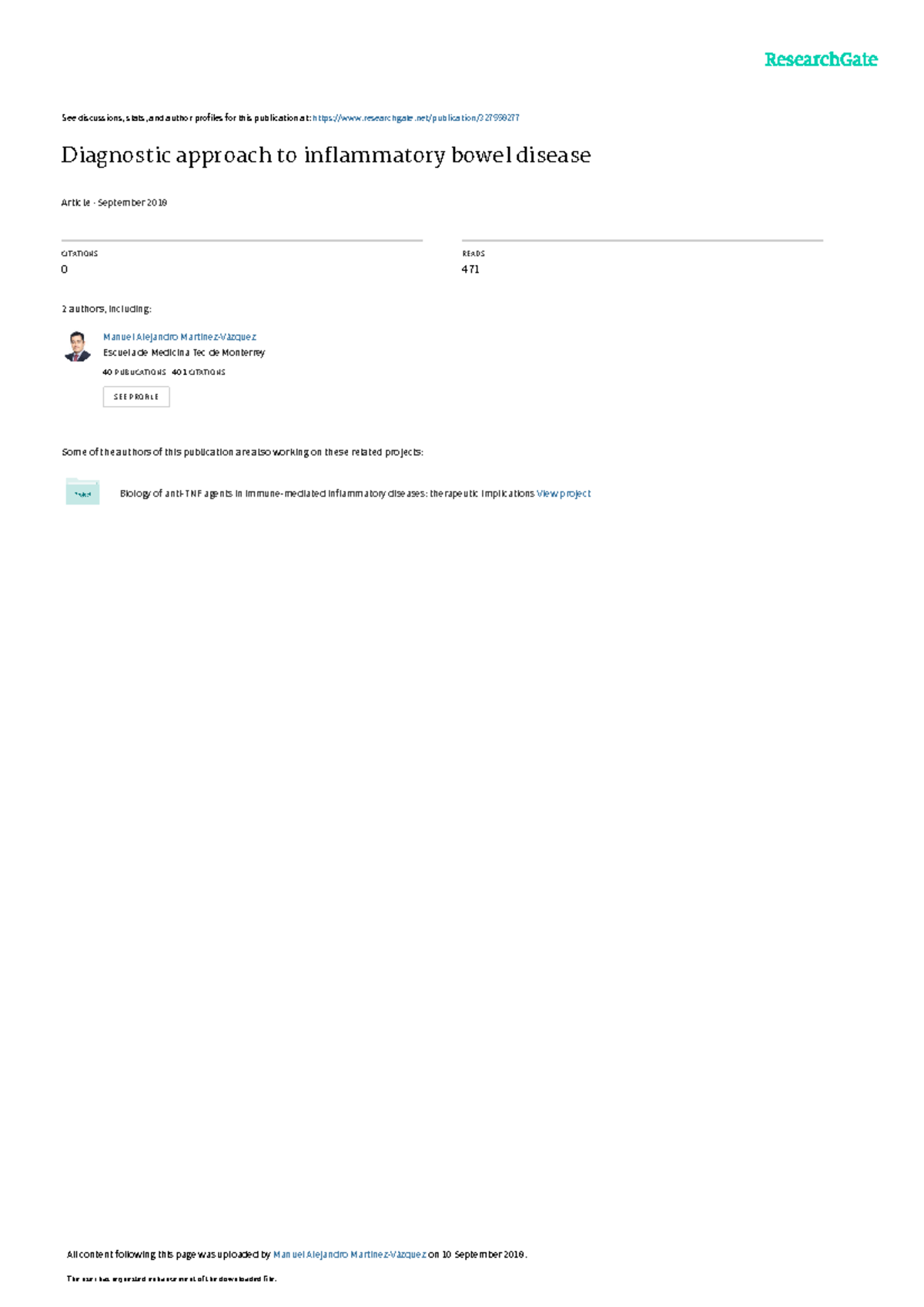 Enfermedad inflamatoria inestinal - See discussions, stats, and author ...