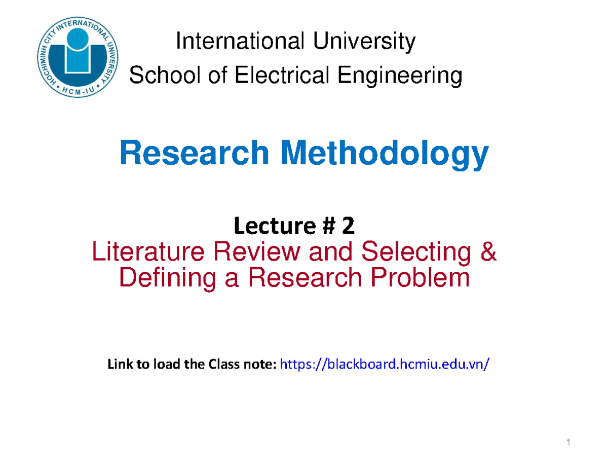 Lecture 2 Research Methodolog - Research MethodologyResearch ...