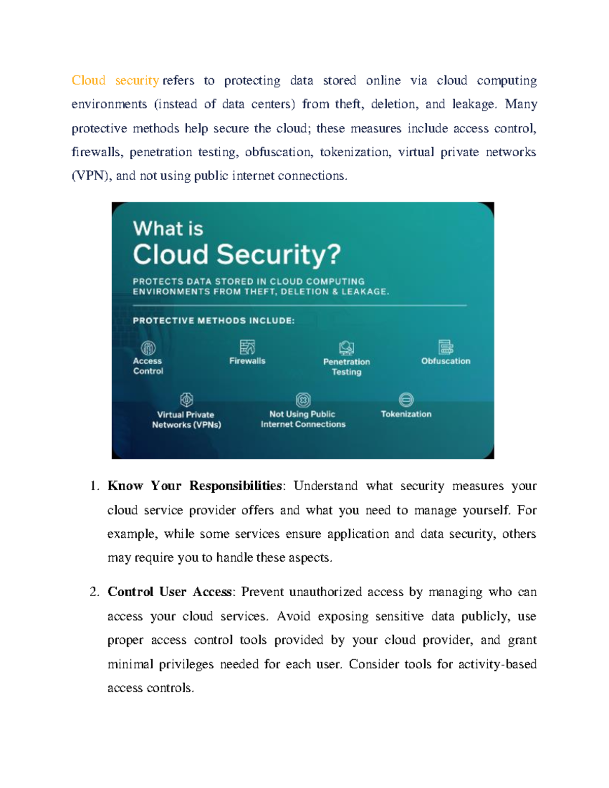Cloud security Fundamentals - Cloud security refers to protecting data stored online via cloud ...