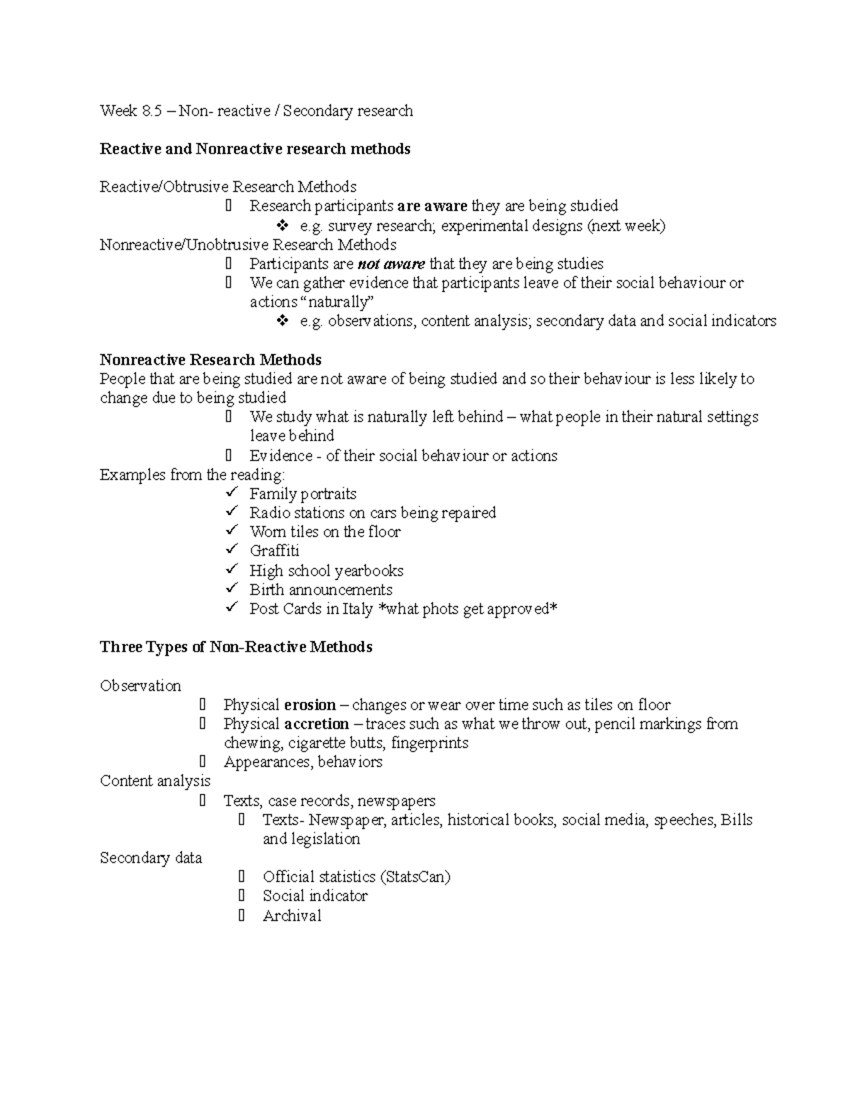 SWP 538 Quiz 3 - Quiz Review - Week 8 – Non- reactive / Secondary ...
