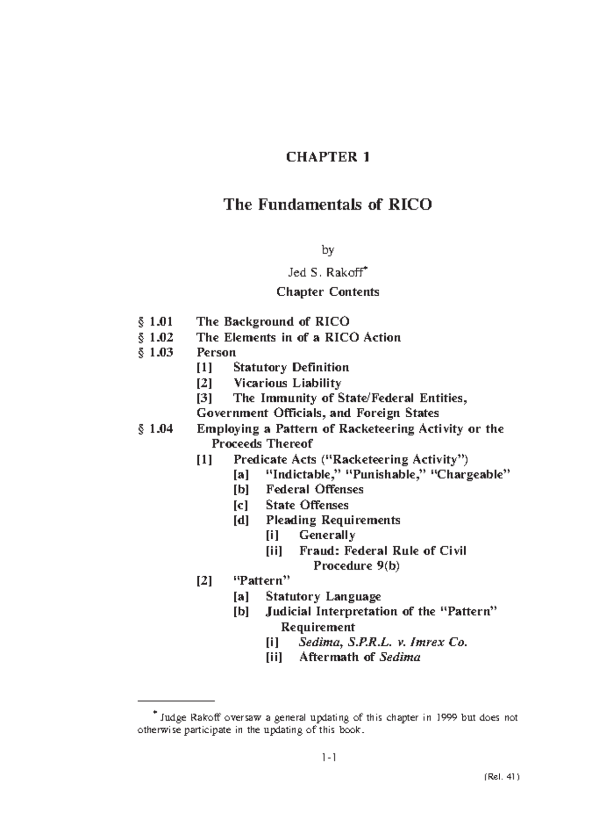 Rico chapter 1-r47 - Rice MateriAL - 1- (Rel. 41) * Judge Rakoff ...
