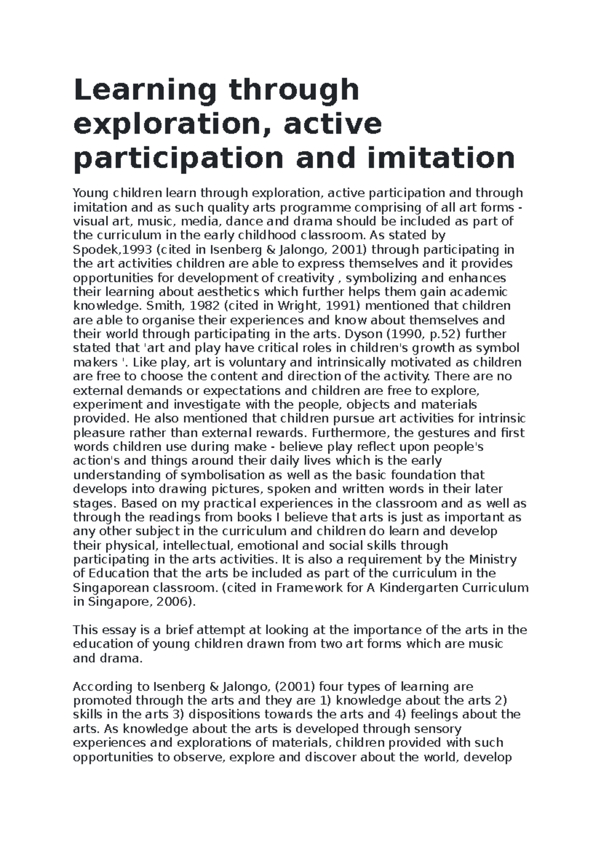 Learning through exploration - Learning through exploration, active ...