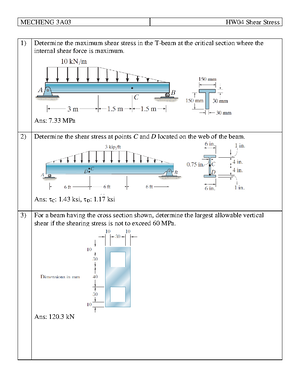 HW02 Unsymmetrical Bending Solution - Instruction: Scan your answer into a single file. Answers ...