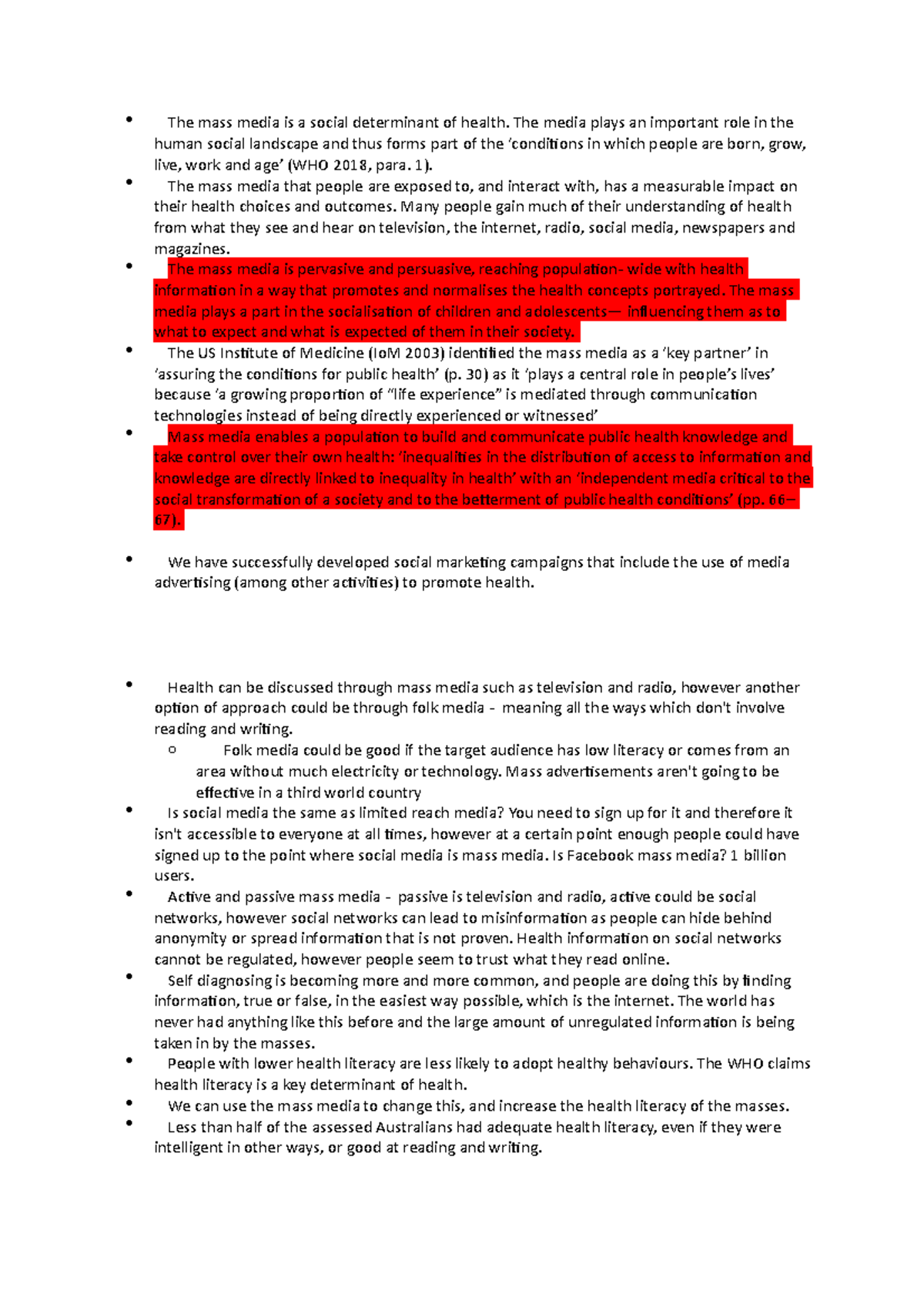 The role of media on health - The mass media is a social determinant of ...