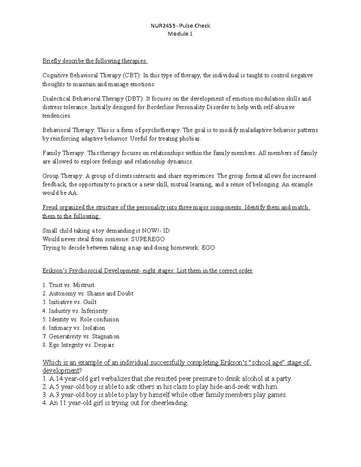 Module 1 Pulse Check Answers - NUR2459- Pulse Check Module 1 Briefly ...