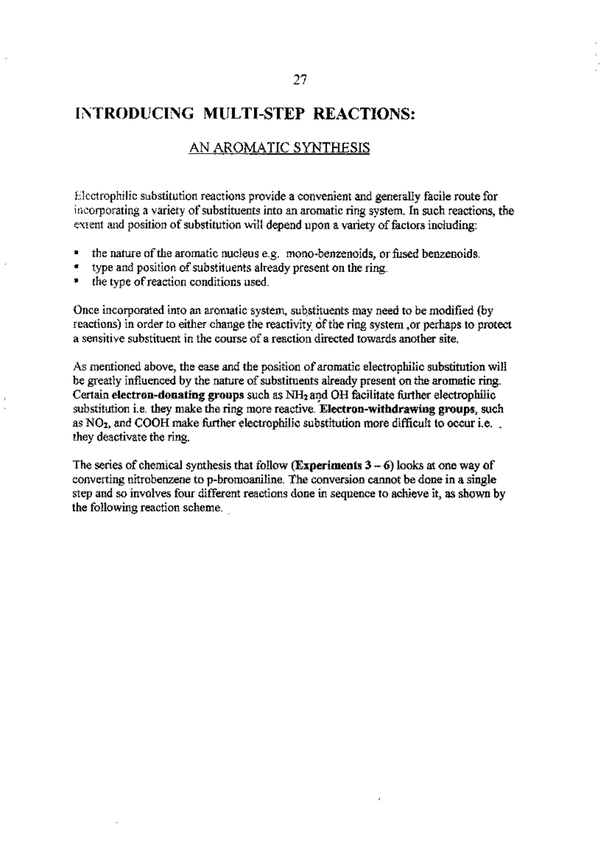 Introduction - Multi step reactions - Organic Chemistry - Studocu