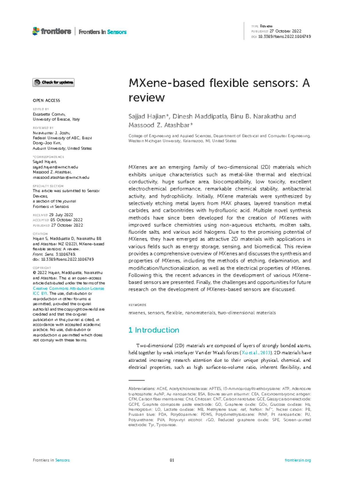 MXene-based flexible sensors - A review - MXene-based flexible sensors ...