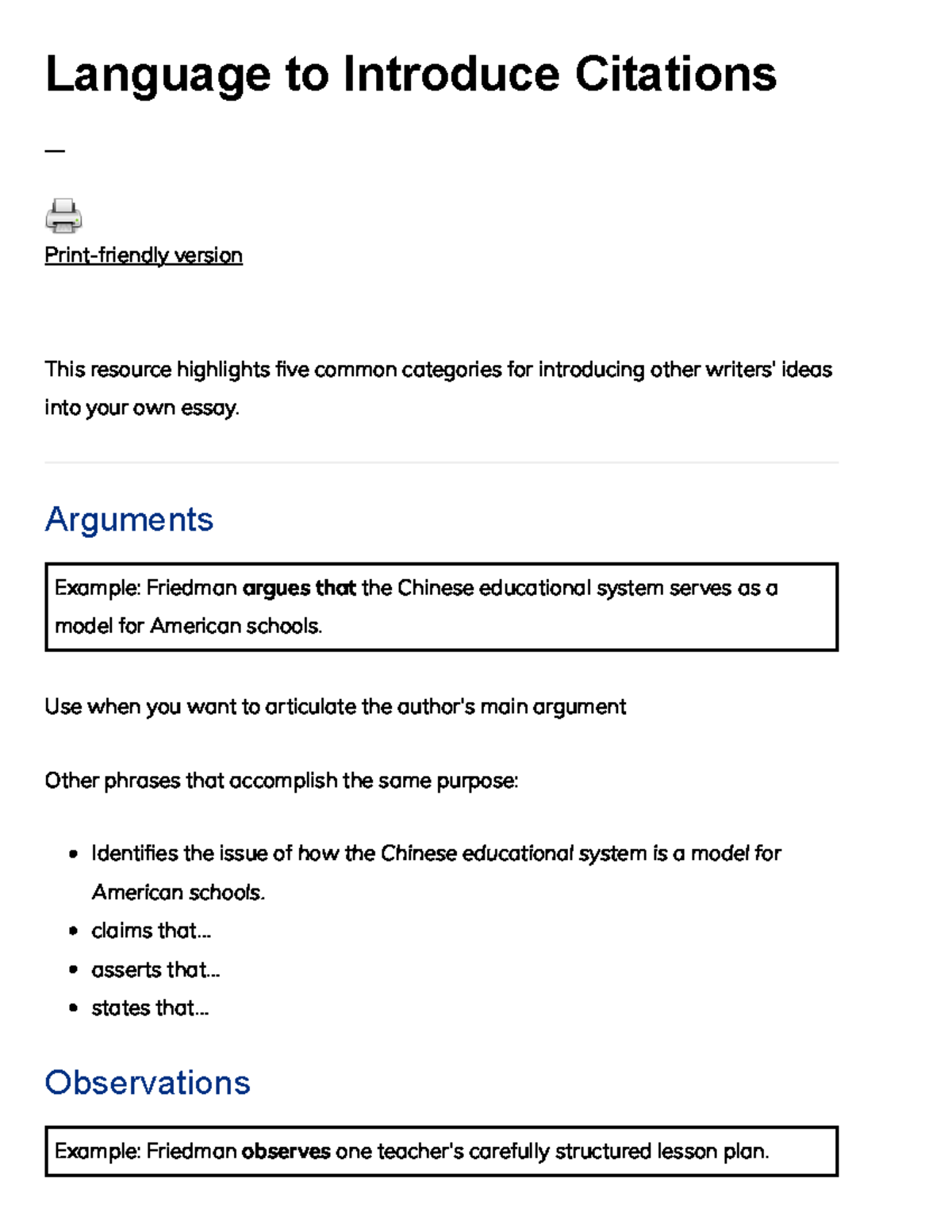 Language to Introduce Citations - ENGLE 4400E - CCNY - Studocu