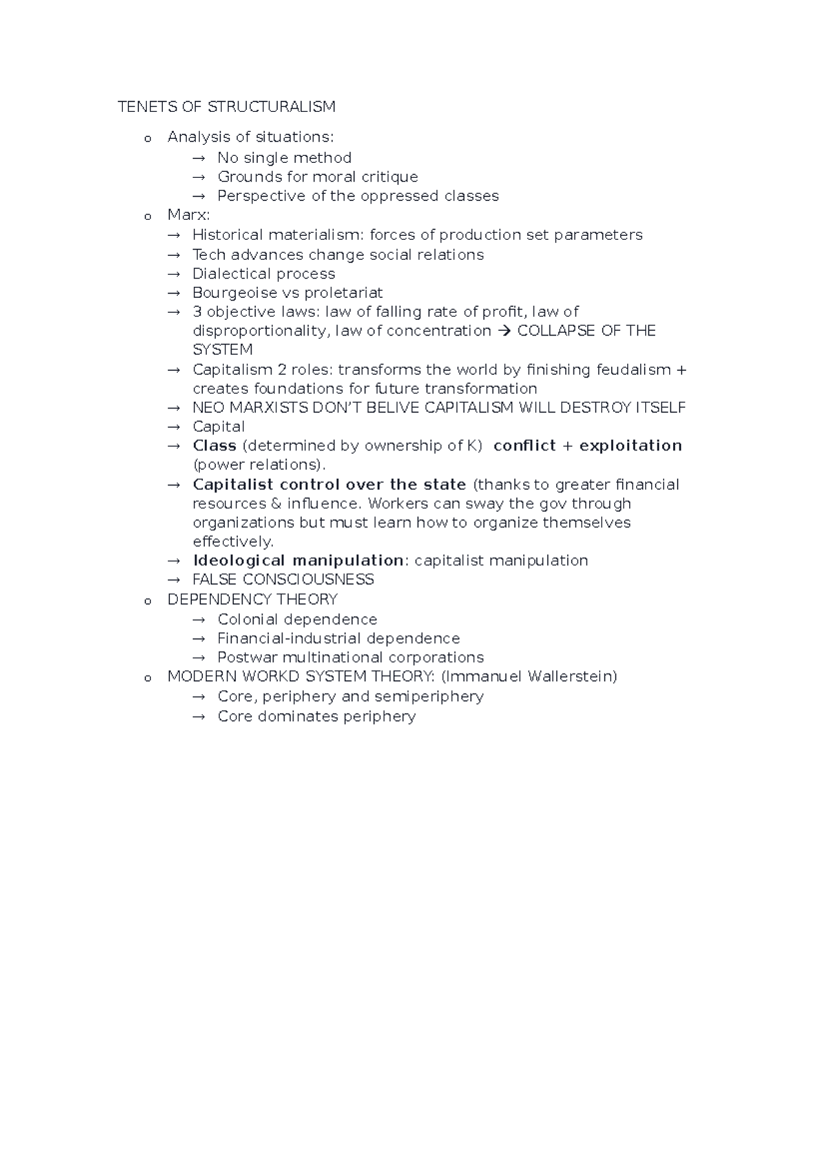 Tenets OF Structuralism - TENETS OF STRUCTURALISM o Analysis of ...