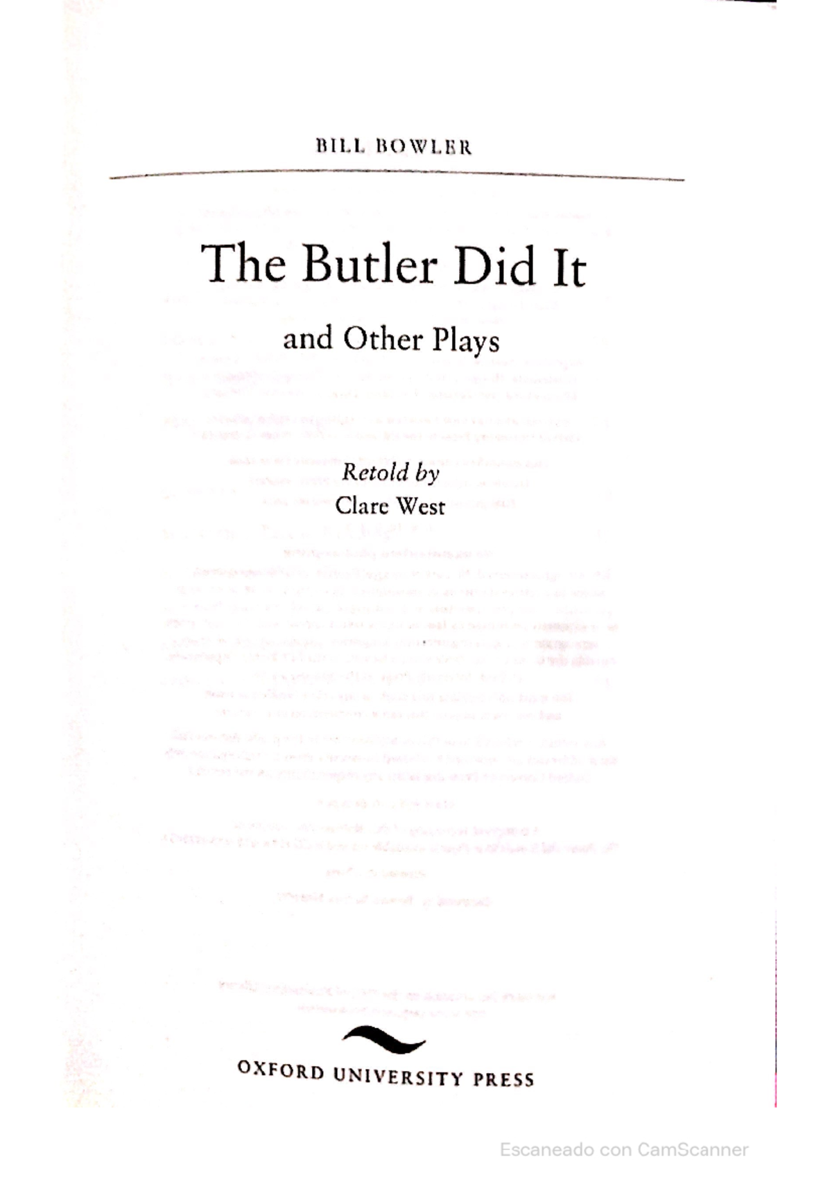 The Butler did it 1 - ..lectura - ingles - Studocu