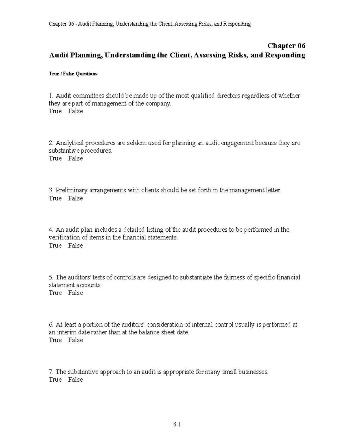 Chapter-6-audit-planning-understanding-the-client-and-assets AUDITING AUDITNG - Chapter 06 Audit ...