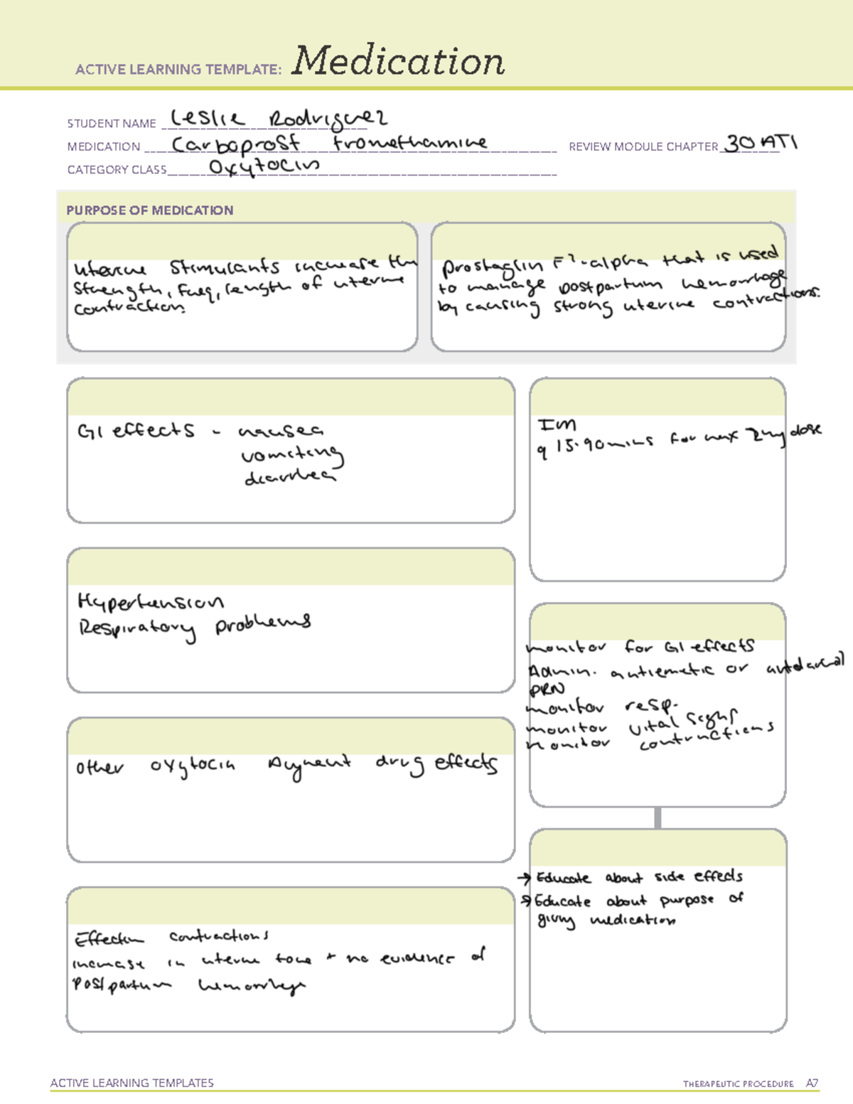 Med Temp 5 - Med surg - STUDENT NAME ...
