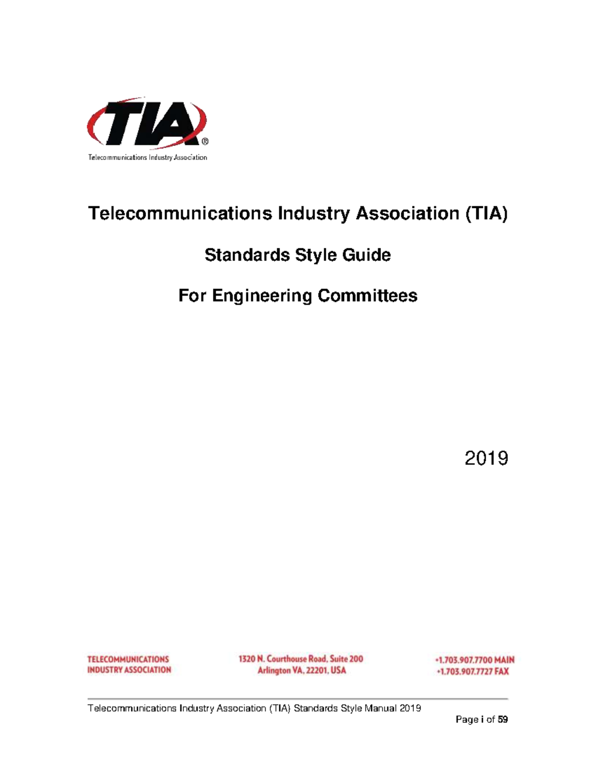 Updated TIA Style Guide 2019 April 2019 - Telecommunications Industry ...