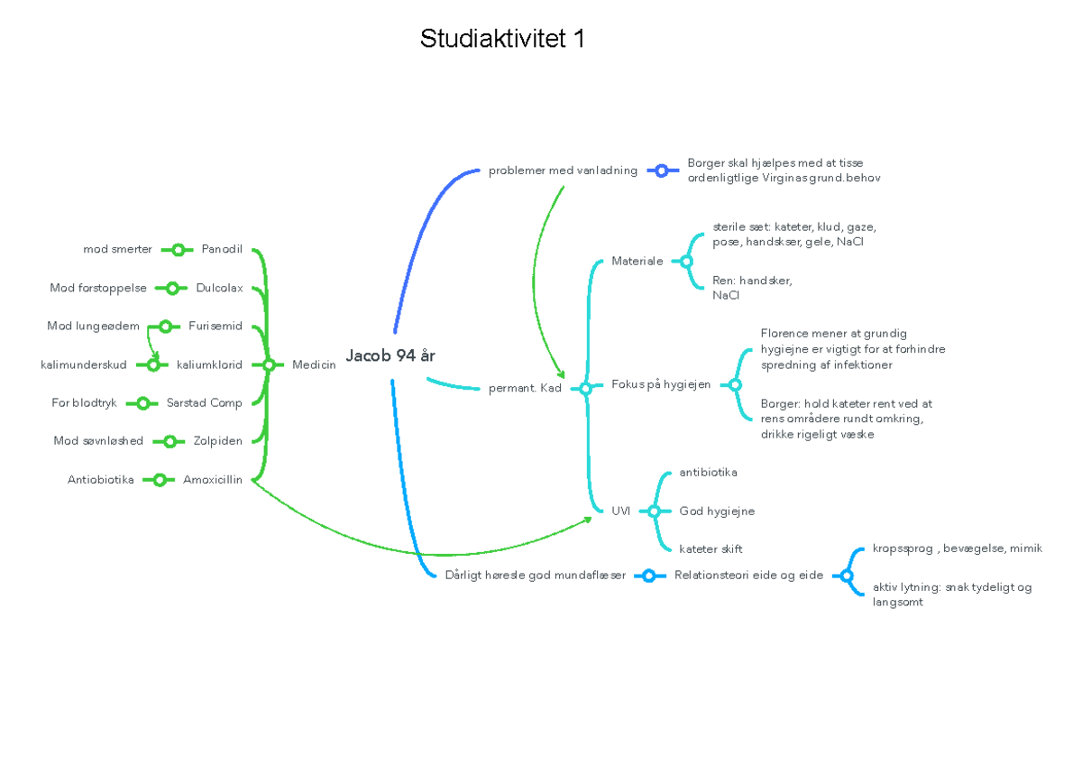 Studiaktivitet 1 - Jacob 94 år problemer med vanladning Borger skal hjælpes med at tisse - Studocu
