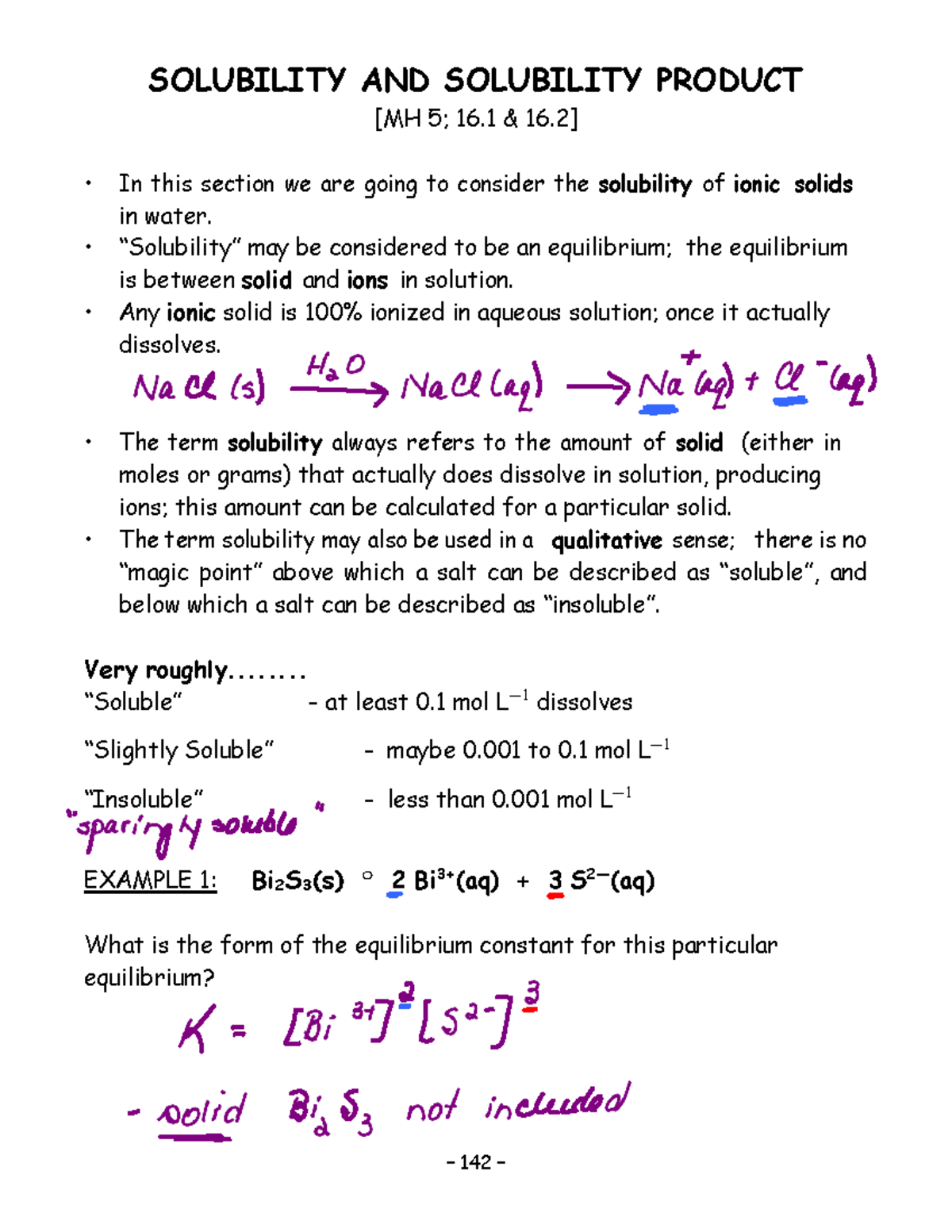 Solubilty product Notes and Numericals - SOLUBILITY AND SOLUBILITY ...