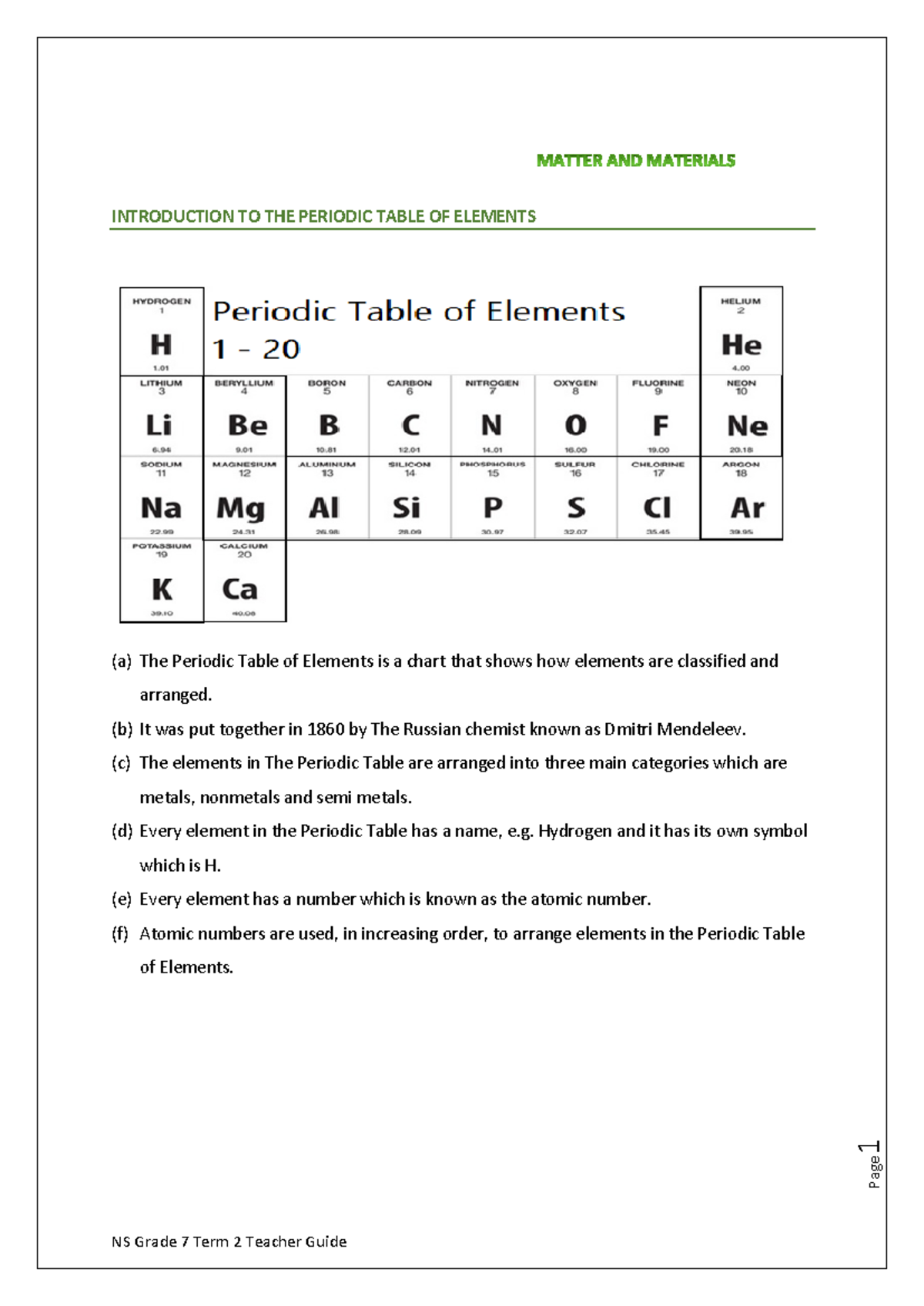 NS Grade 7 Term 2 2023 Teacher Guide - Page 1 INTRODUCTION TO THE ...