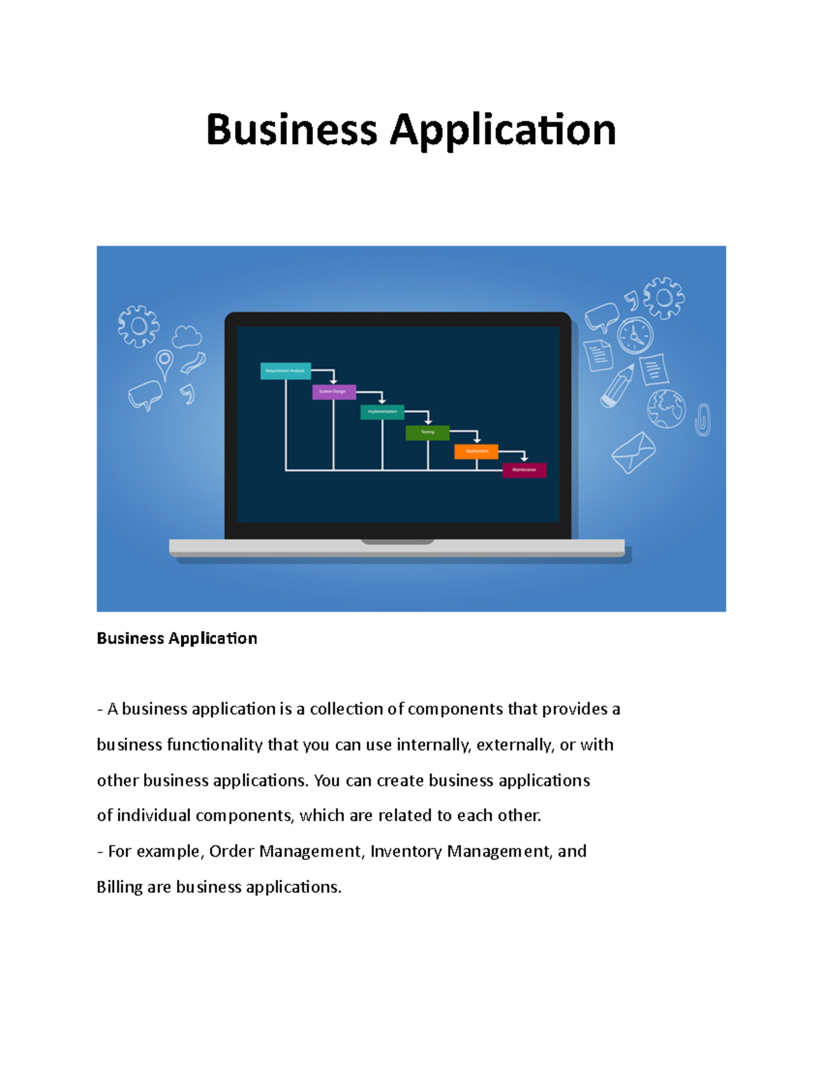 Business Application - Business Application Business Application A ...