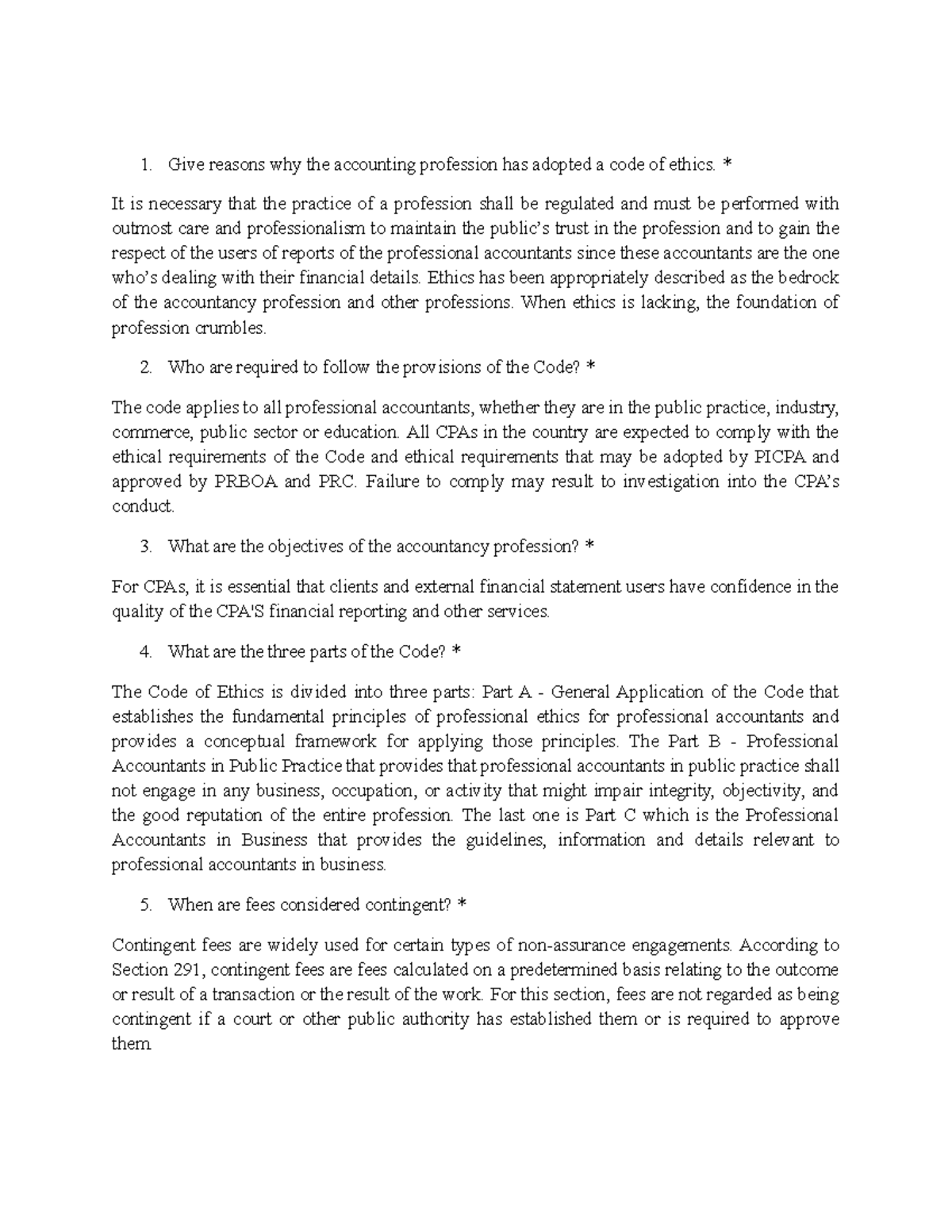 The code of ethics for CPAs in the Philippines - Intermediate ...