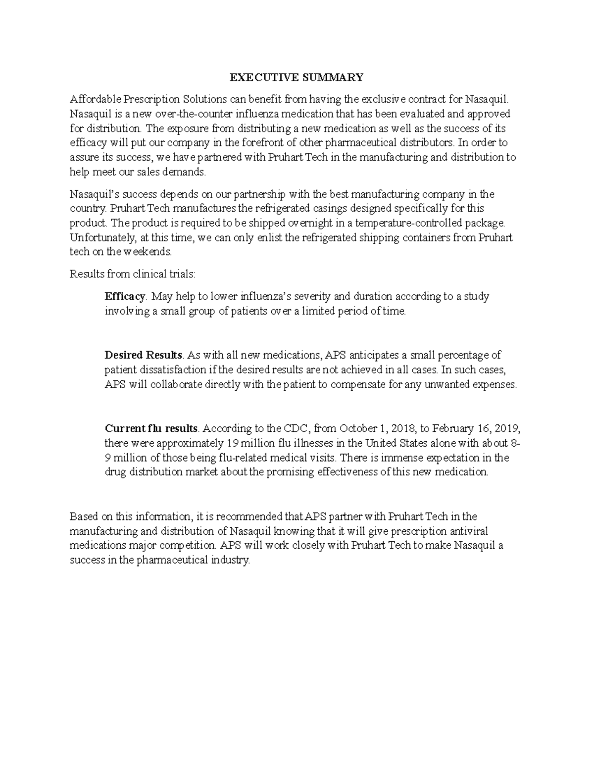 Executive Summary about Nasaquil task 2 C204 - EXECUTIVE SUMMARY ...