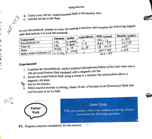 Nitration of Benzaldehyde final - Organic REActivity Electrophilic ...