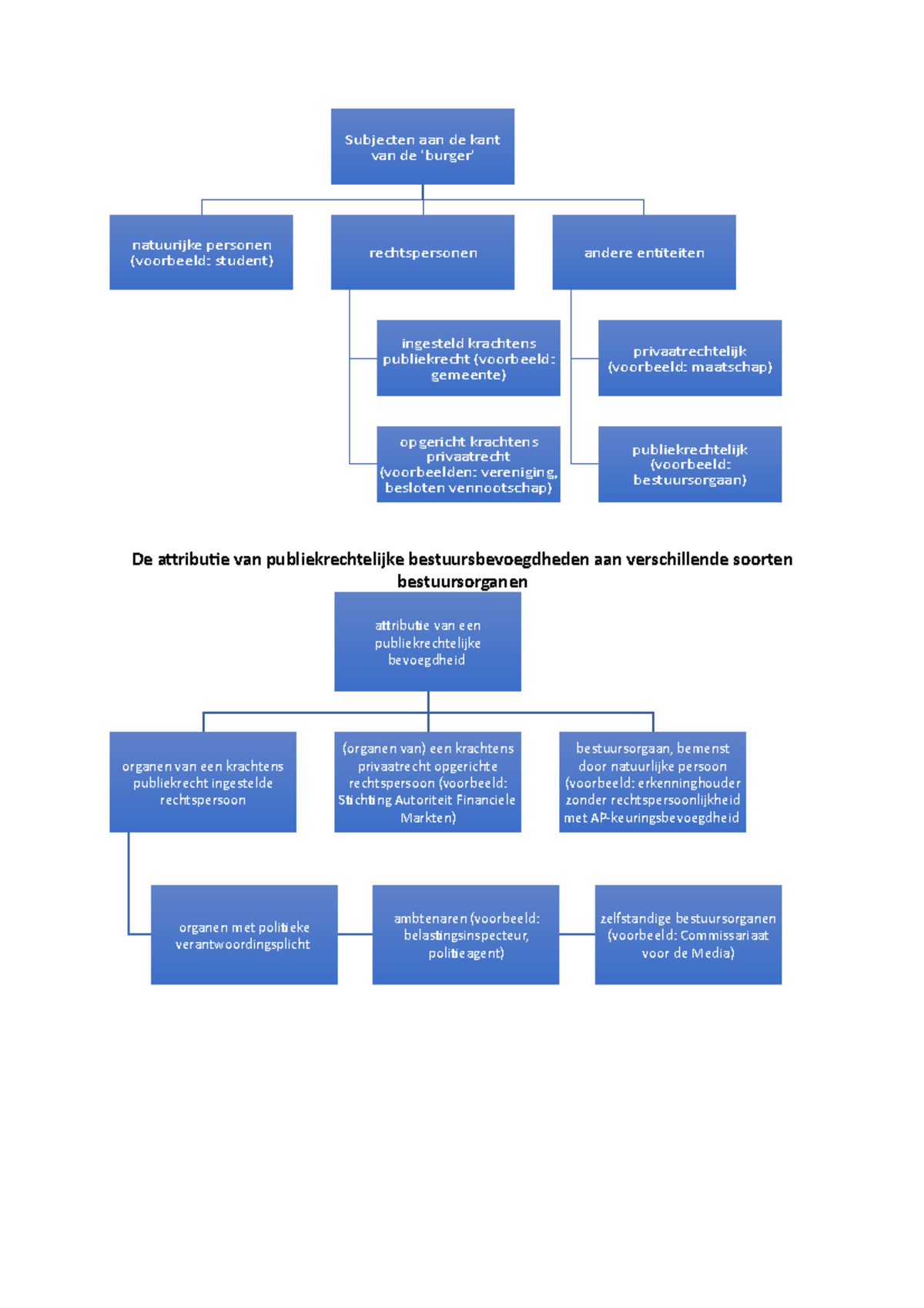 Bestuursrecht schema's - Subjecten aan de kant van de 'burger ...