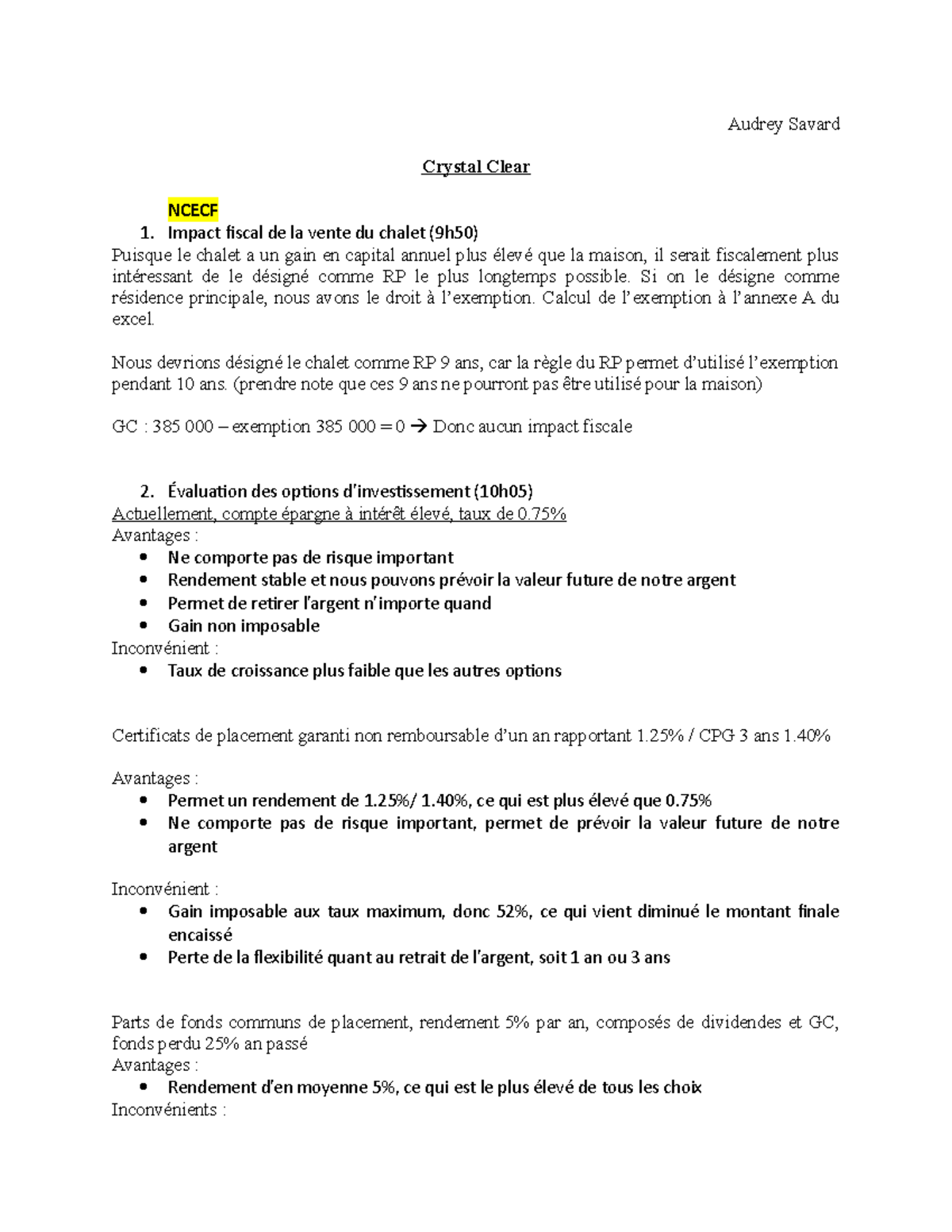 Crystal Clear - Case study - Audrey Savard Crystal Clear NCECF Impact ...