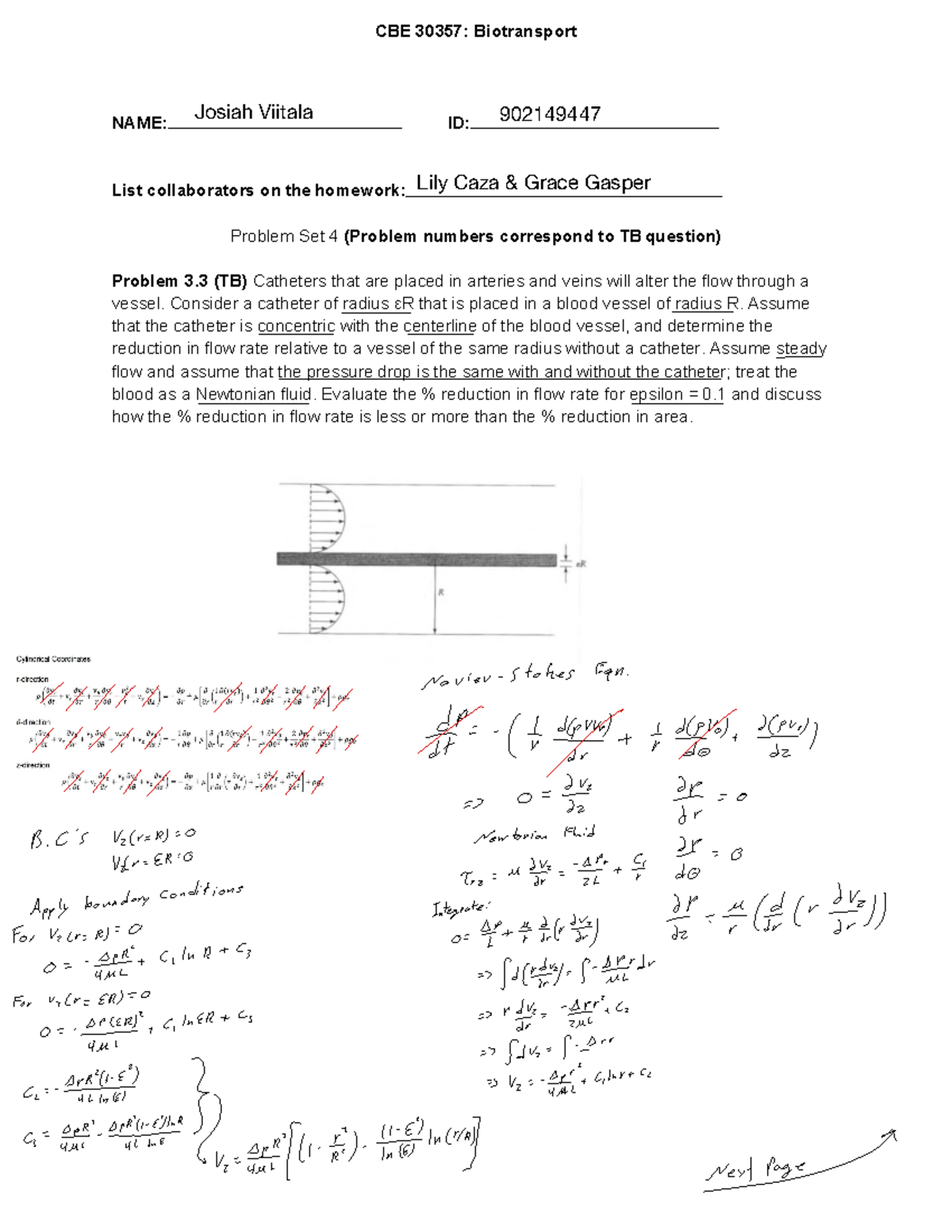 Problem Set 4-converted - NAME: ID: List collaborators on the homework ...