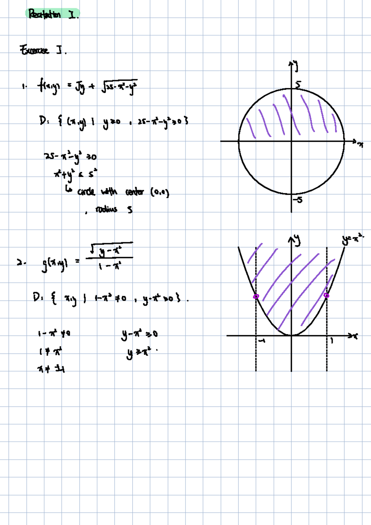 MATH 132 Recitation - Revision notes - Recitation 1 Exercise I 1 flag ...
