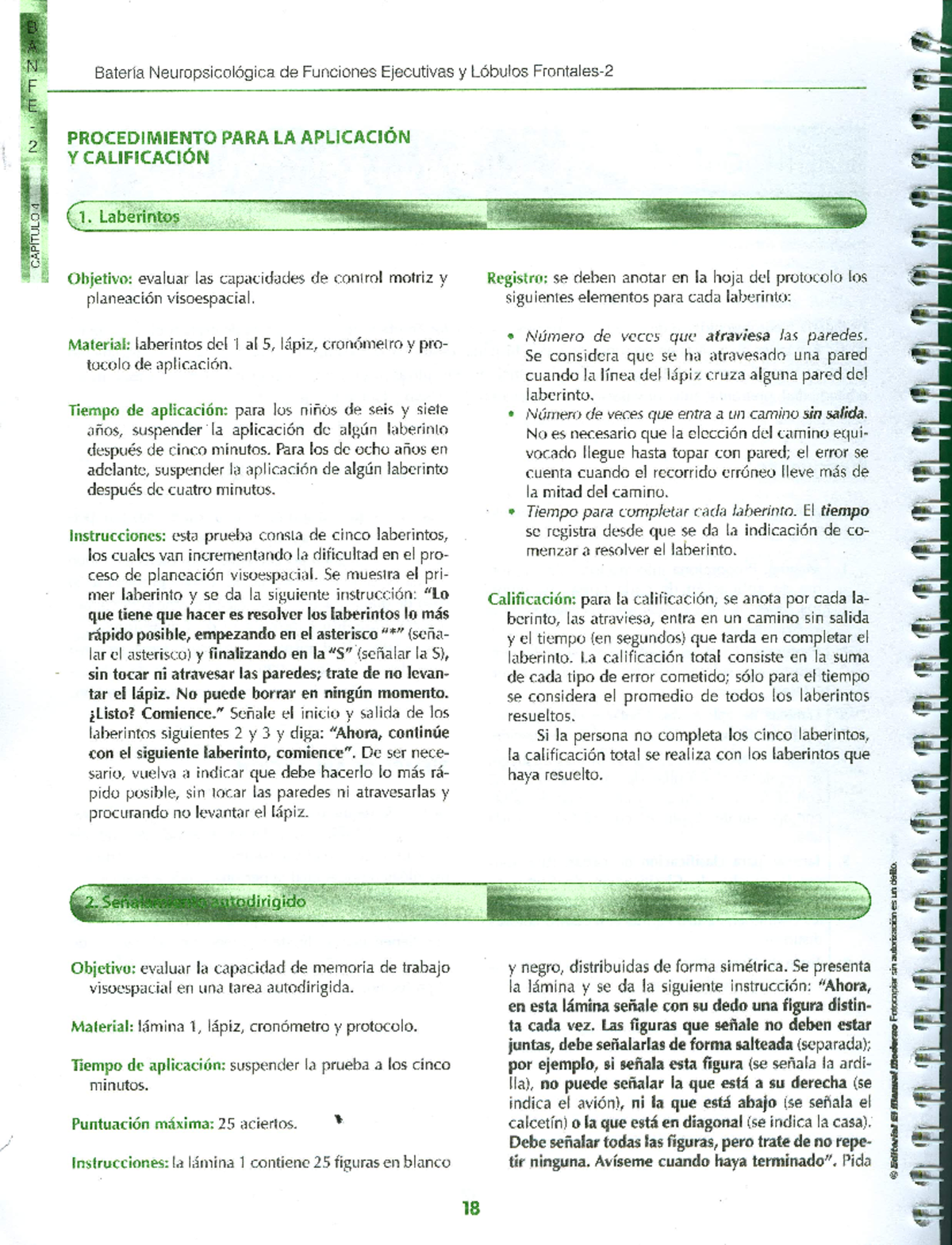 Banfe-calificacion - Manual - B A Batería Neuropsicológica de Funciones ...