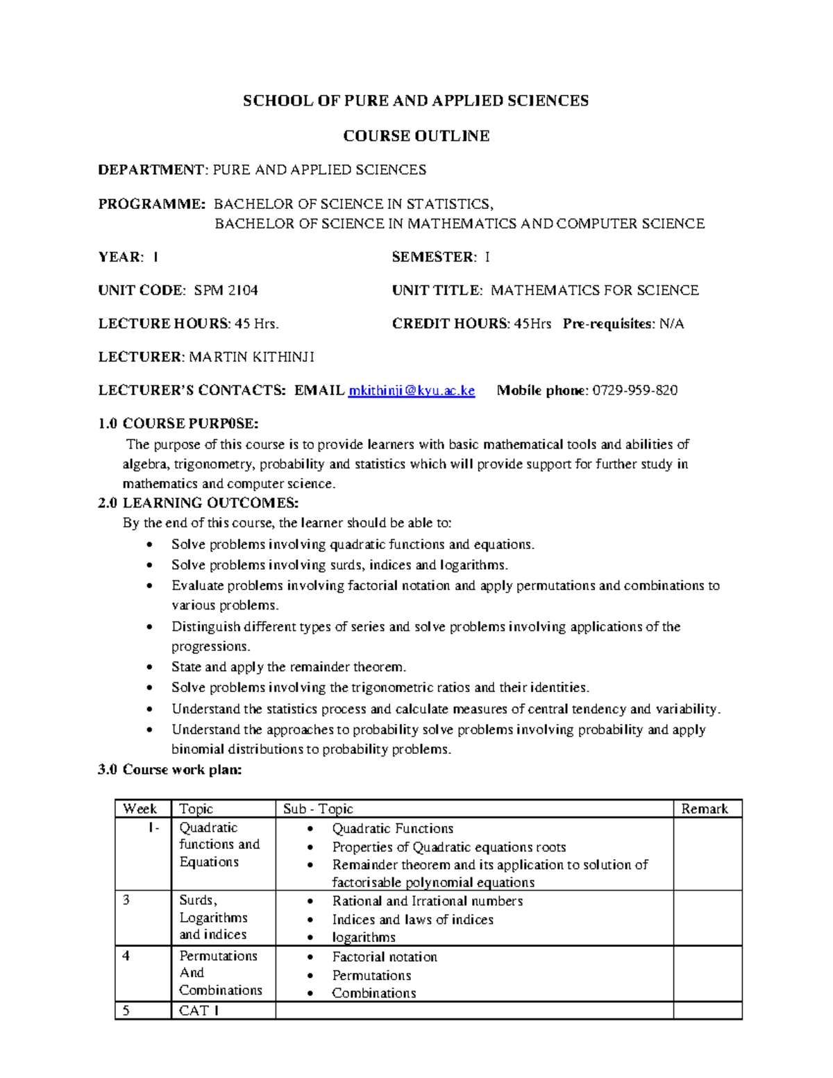 SPM 2104 Maths FOR Science - Warning: TT: undefined function: 32 SCHOOL ...