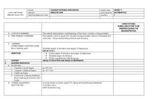 DLP with annotation COT 2 - 4th Quarter - Junior High School Detailed ...