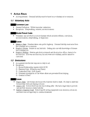 Criminal Law - Prof. Edwards 3 - THEORY THEORY SPECIFIC INTENT GENERAL ...