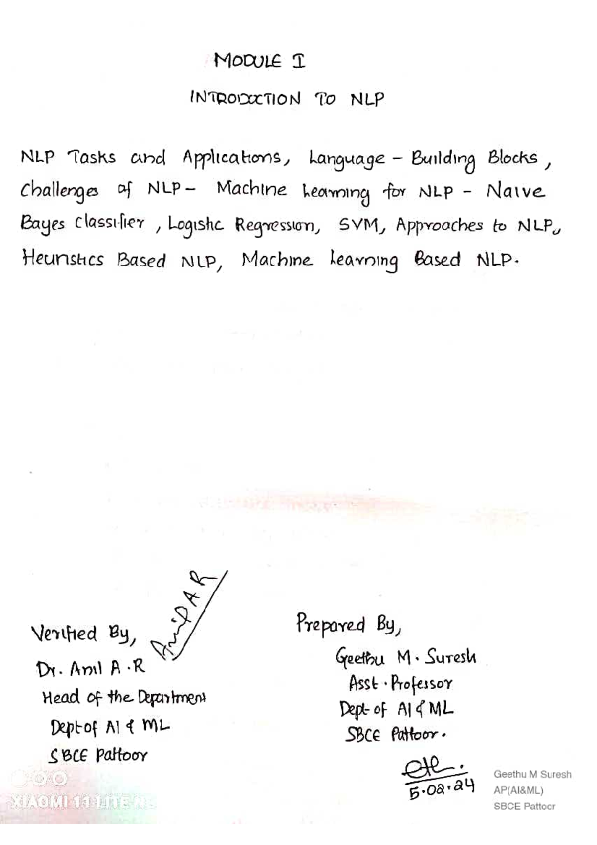 natural language processing module 1 - MODULE I INTRODUCTION TO NLP NLP ...
