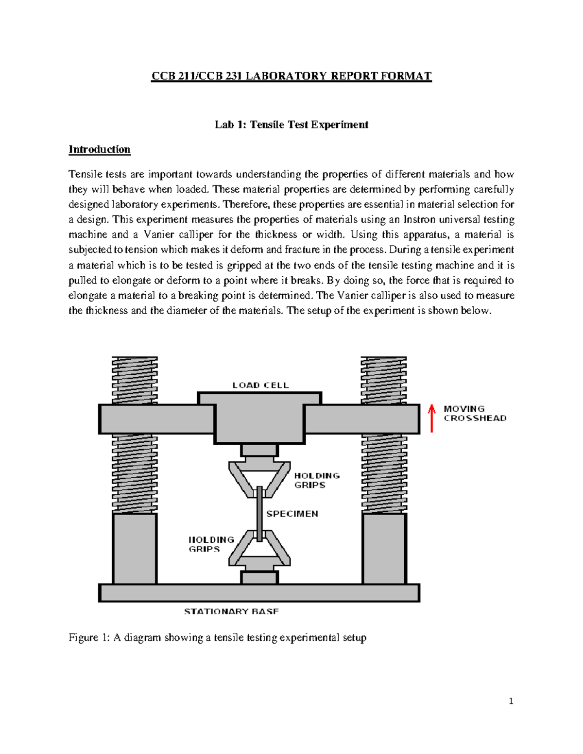 Lab Report Format for GEO 111 2020 to 2021 - 1 CCB 211/CCB 231 ...