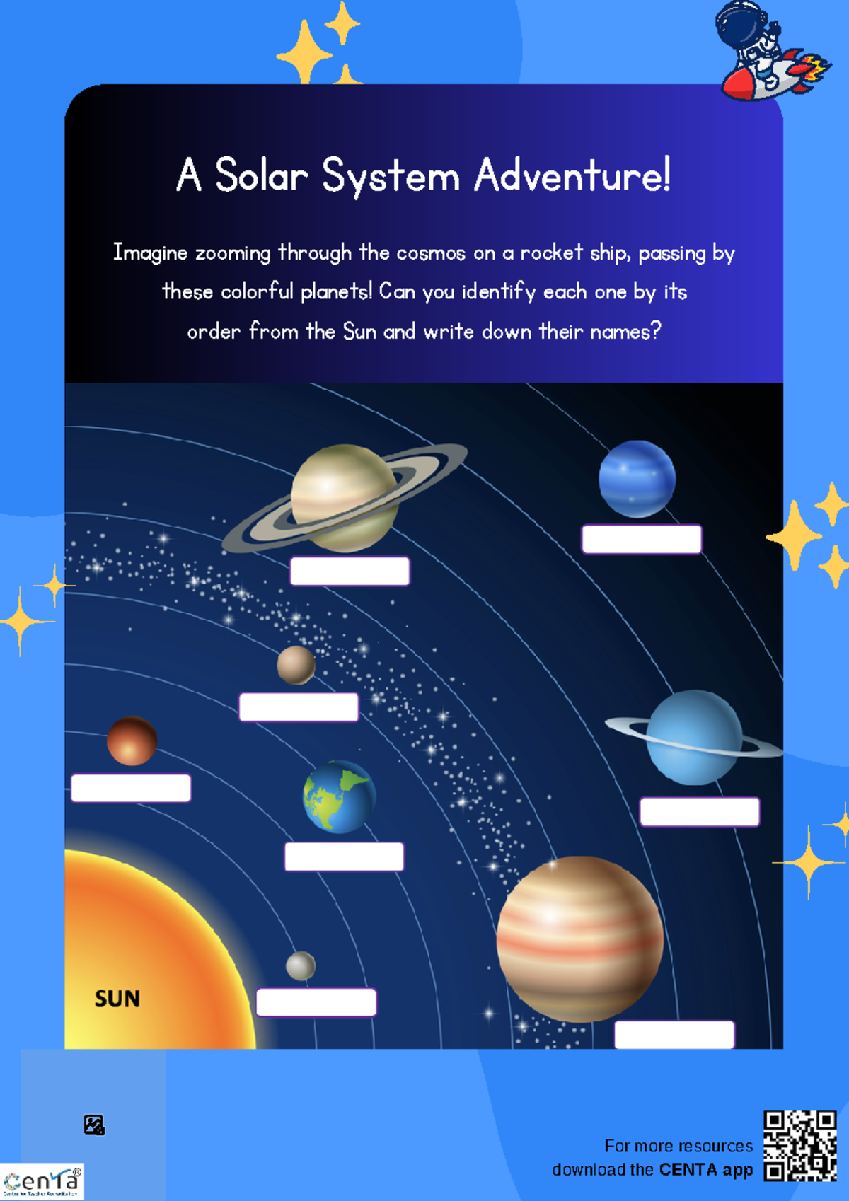 A Solar System Adventure - Environmental Science - A Solar System Adventure! Imagine zooming ...