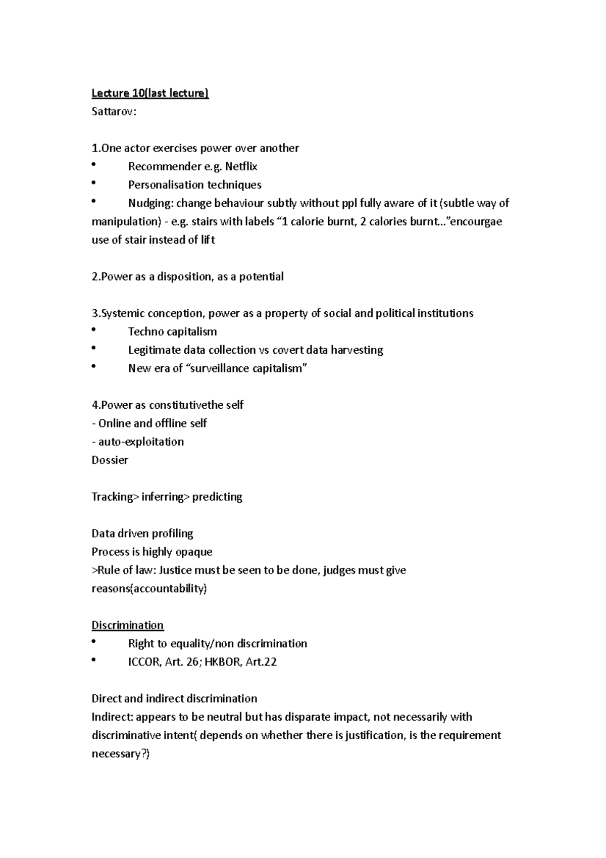 Law And Society Lecture 10 Noteslast Lecturerough Notes From Slides Lecture 10last