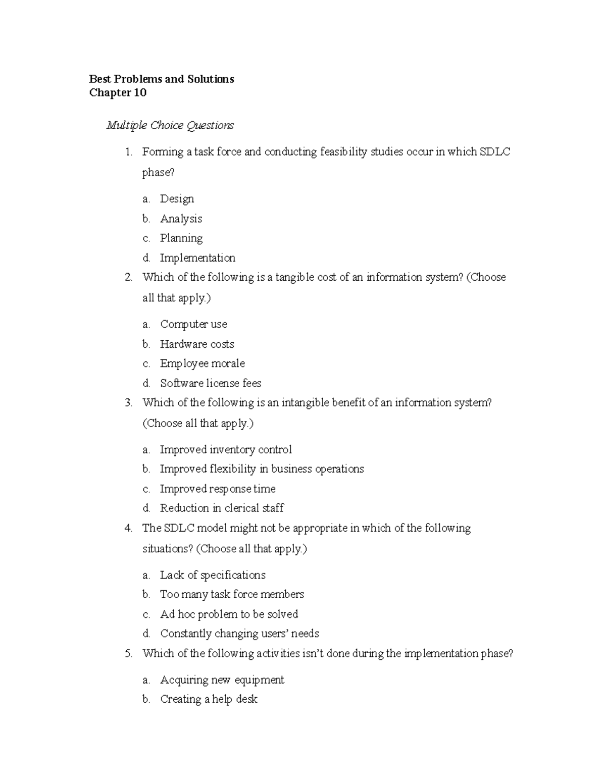 INF1505-CH10 Best Problemsand Solutions - Best Problems and Solutions ...