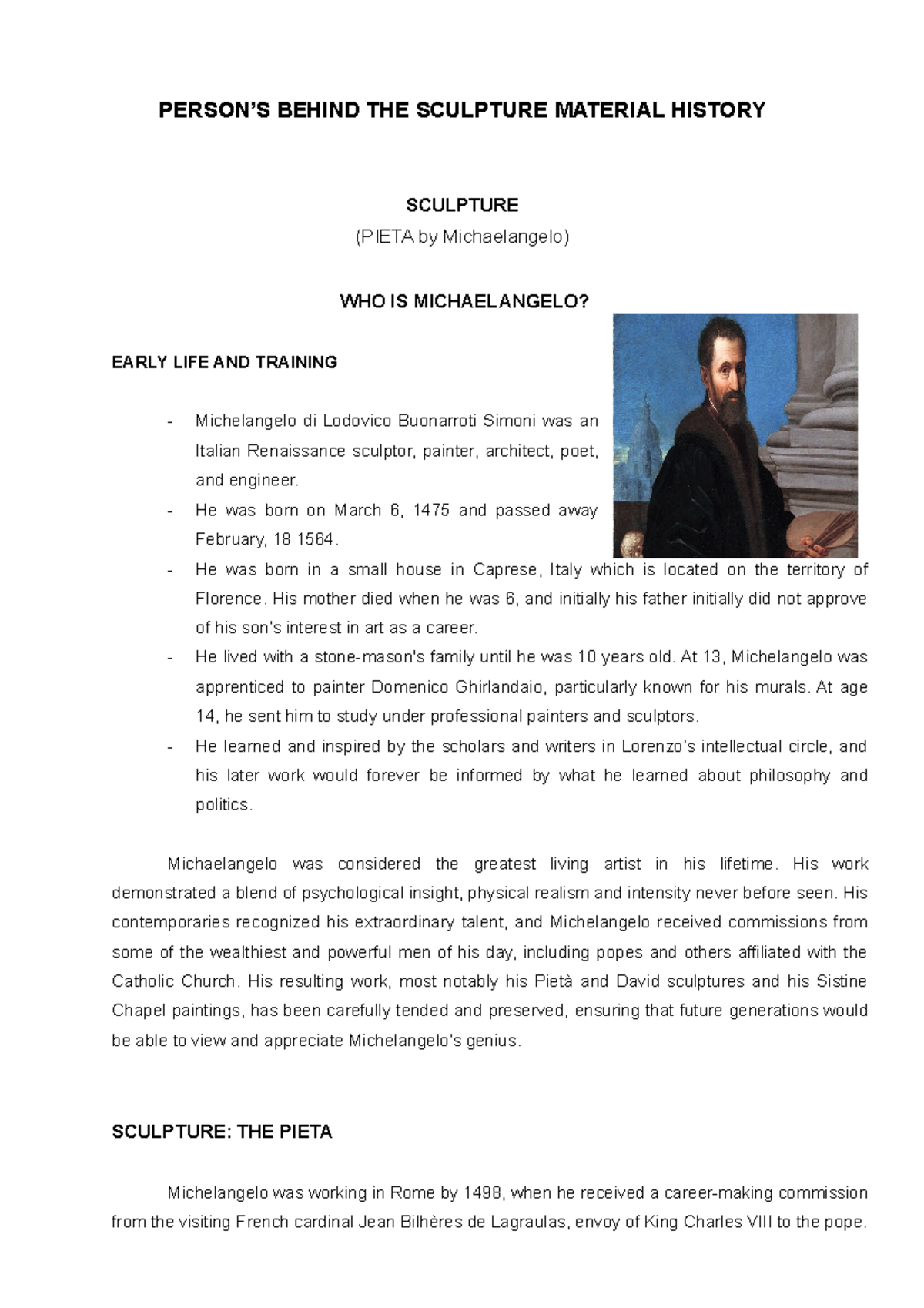 Person's Behind the Sculpture Material History - PERSON’S BEHIND THE ...