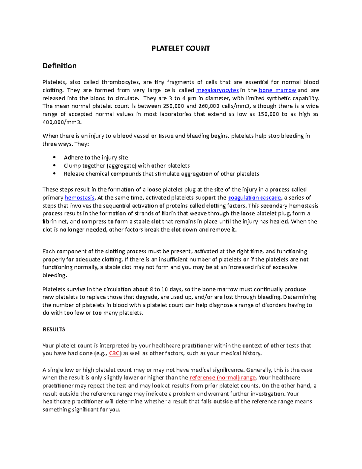 Platelets Definition