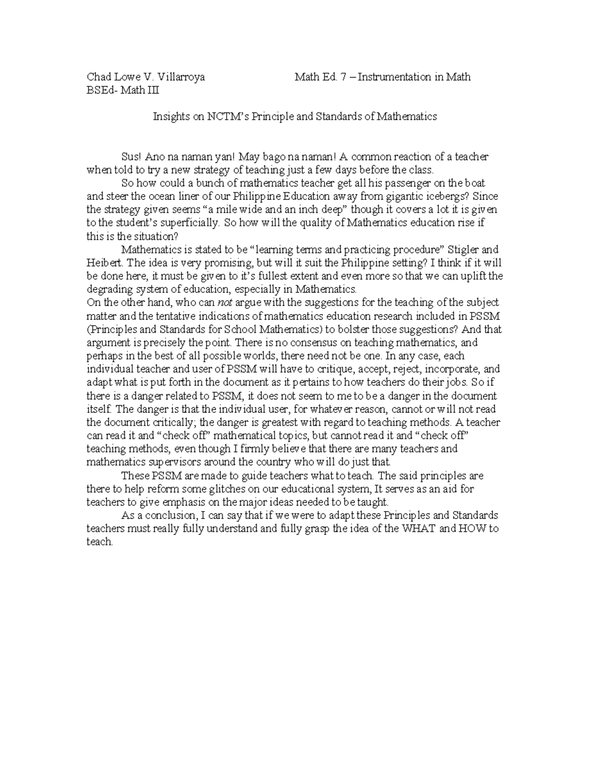 33335296 Instrumentation in Math - Chad Lowe V. Villarroya Math Ed. 7 ...