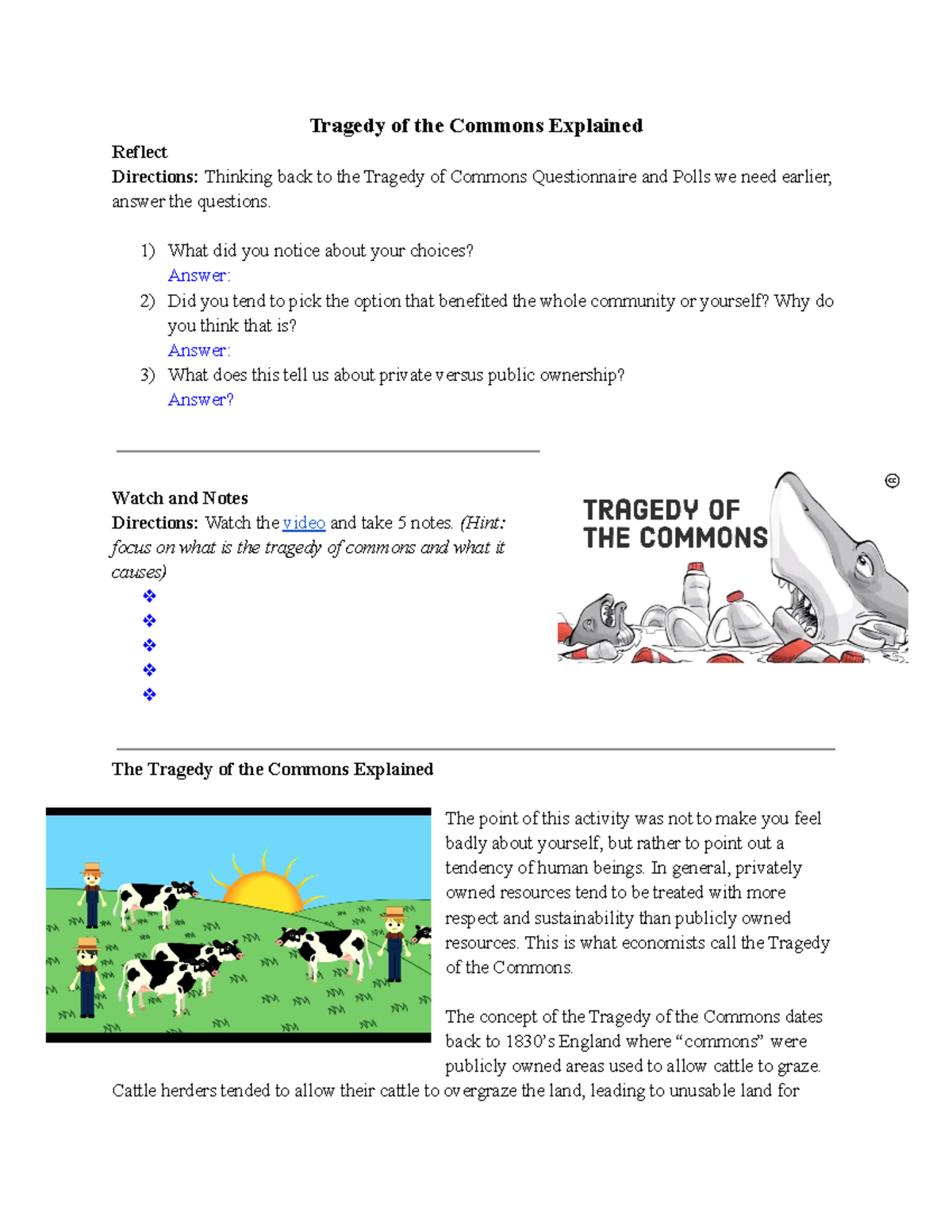 - Tragedy of the Commons Explained - Tragedy of the Commons Explained ...