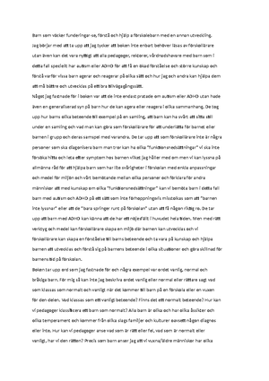 Med sikte på förskolan Anette Sandberg (Red - ) Kapitel 6; Barn med ...