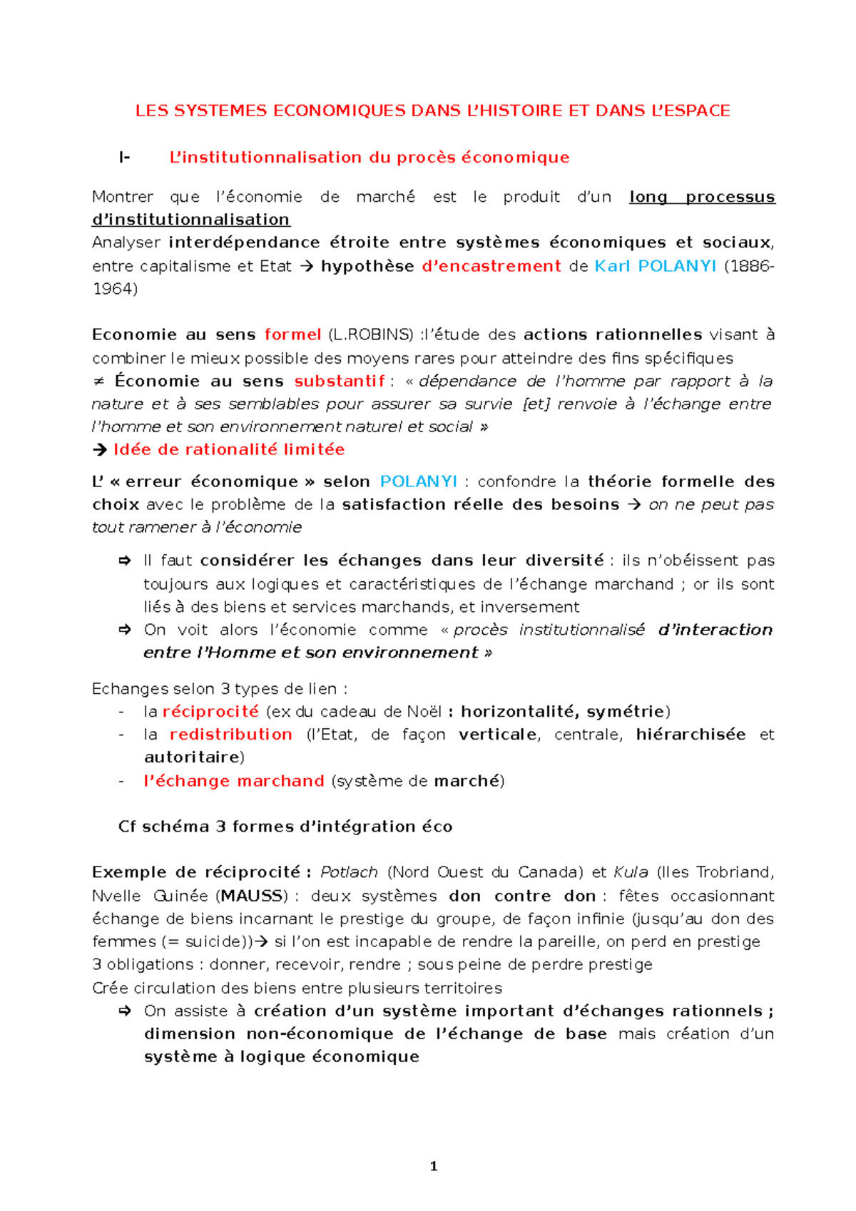 Les systèmes économiques dans l'histoire et dans l'espace - LES ...