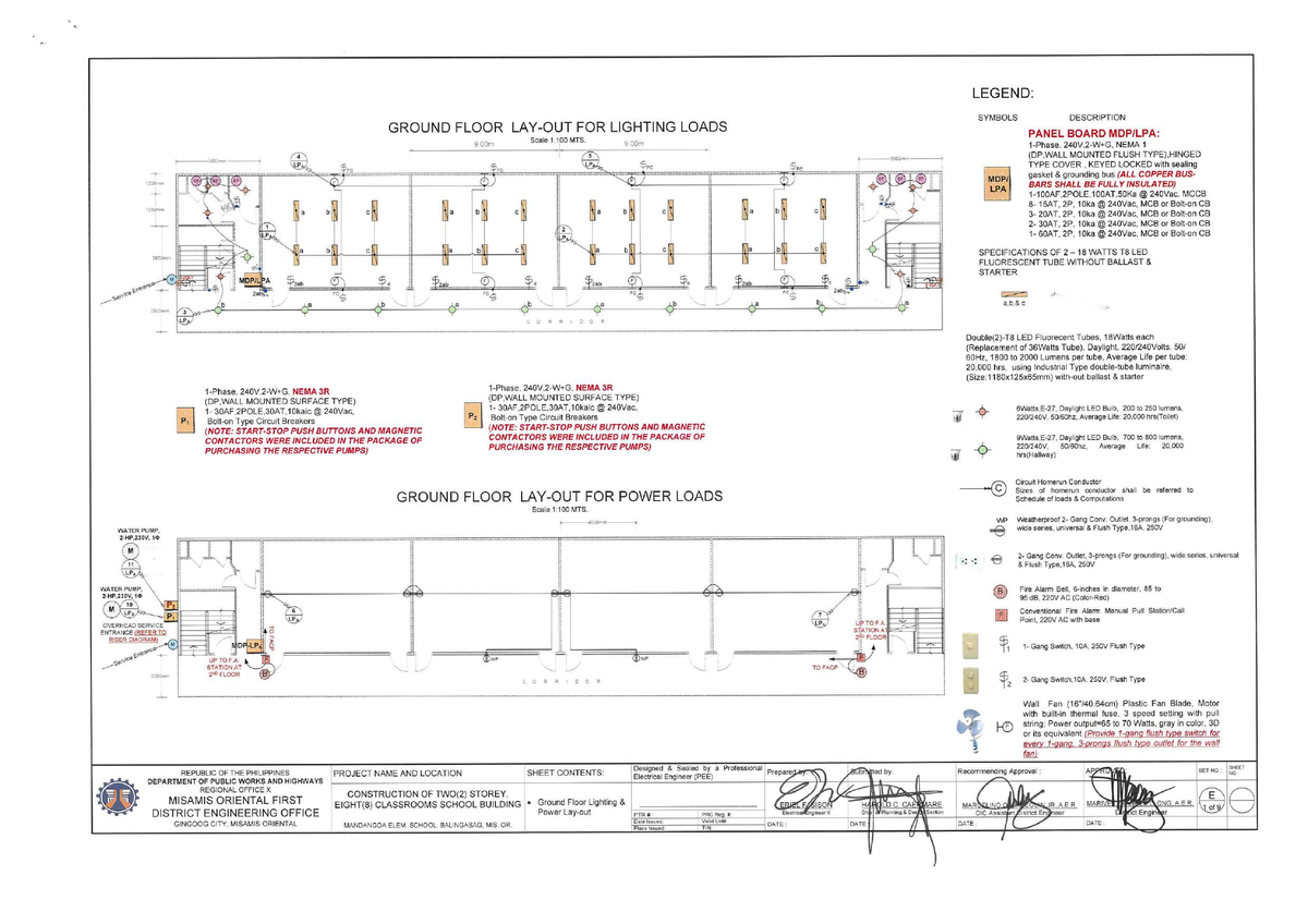 DPWH Electrical Design with Design Analysis - LEGEND: SYMBOLS ...