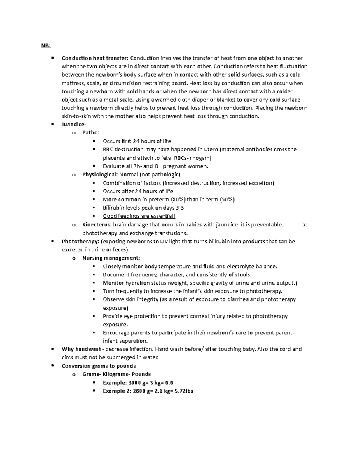 OB NB SG AMN copy copy - Notes - NB: Conduction heat transfer ...
